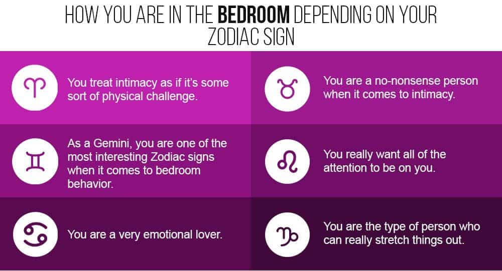 How You Are In The Bedroom Depending On Your Zodiac Sign Relationship