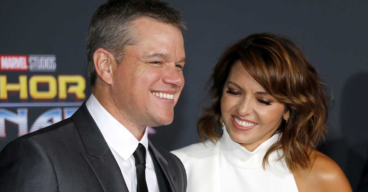 Matt Damon said he hit the Jackpot when he saw his now-wife Lucy in a ...